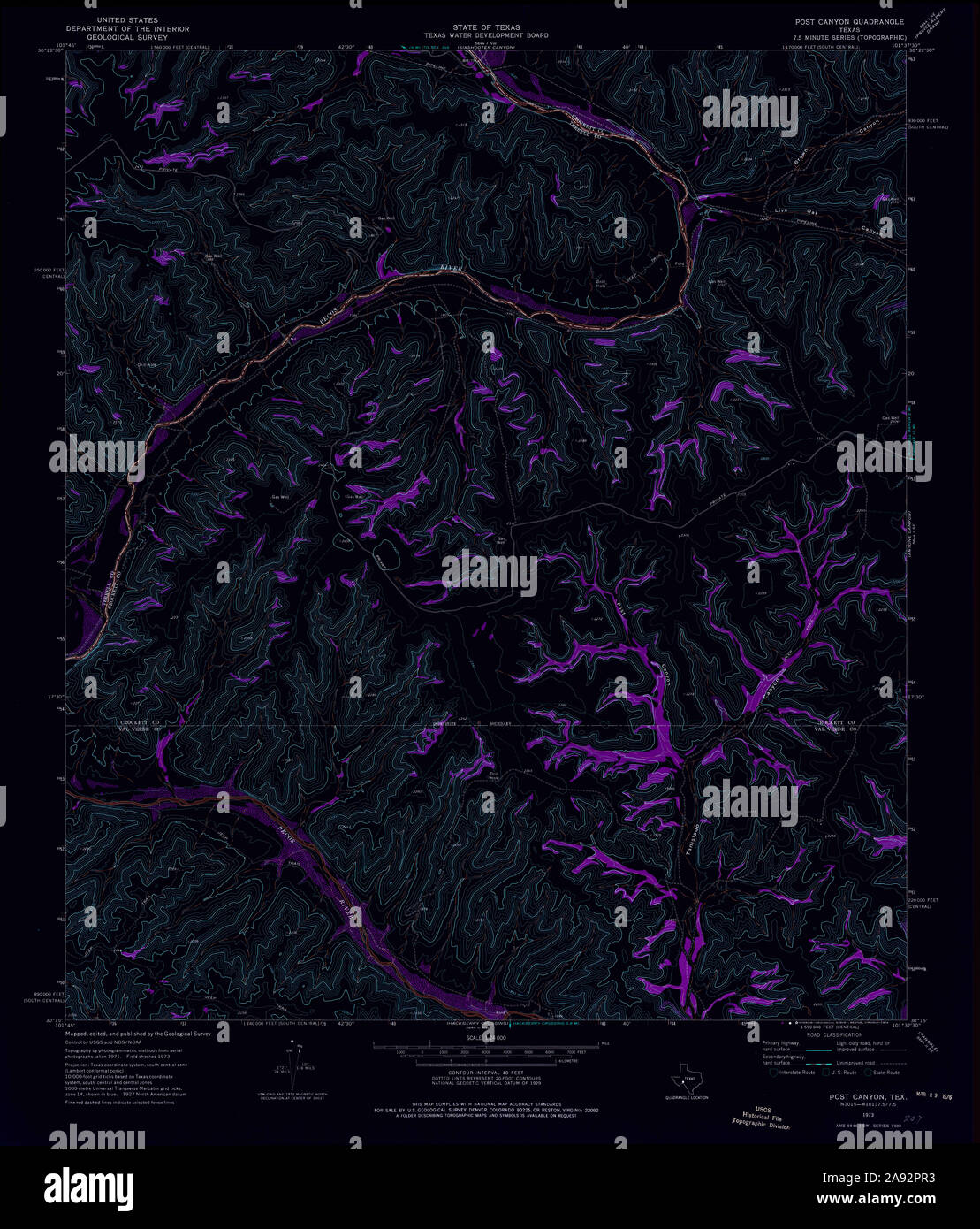Map of post texas hi-res stock photography and images - Alamy