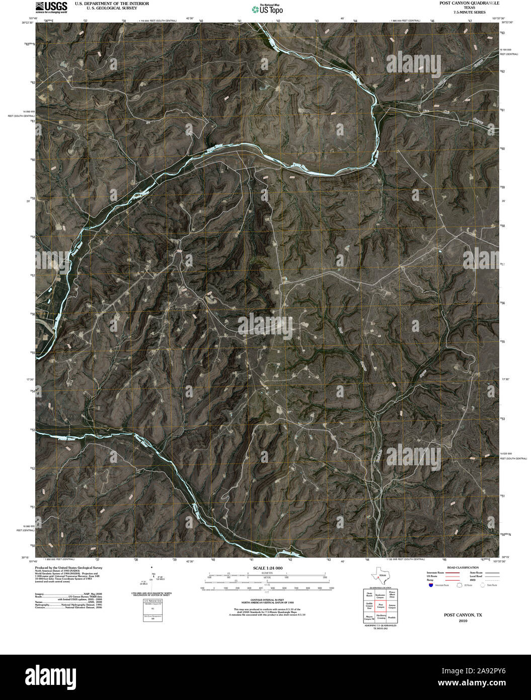Map of post texas hi-res stock photography and images - Alamy