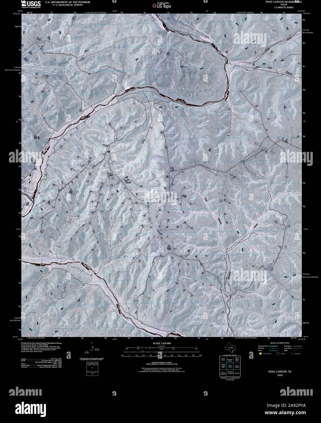 Map of post texas hi-res stock photography and images - Alamy