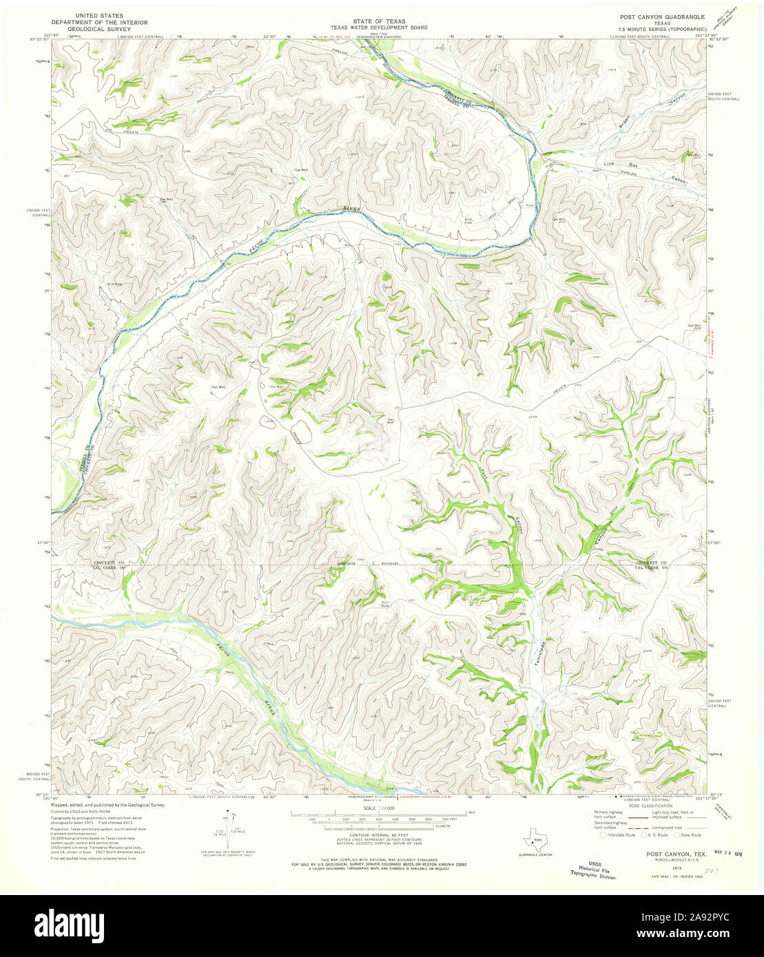 Map of post texas hi-res stock photography and images - Alamy