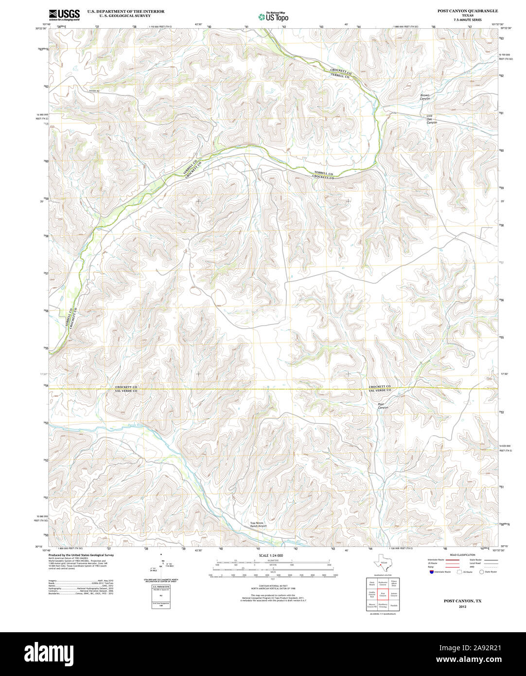 Map of post texas hi-res stock photography and images - Alamy