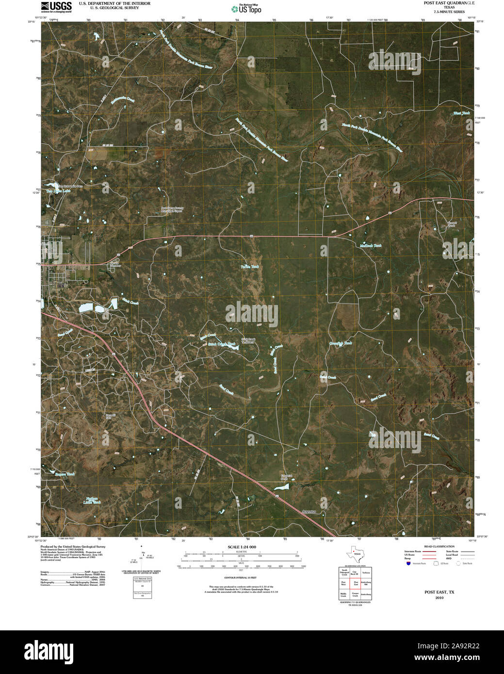 Map of post texas hi-res stock photography and images - Alamy