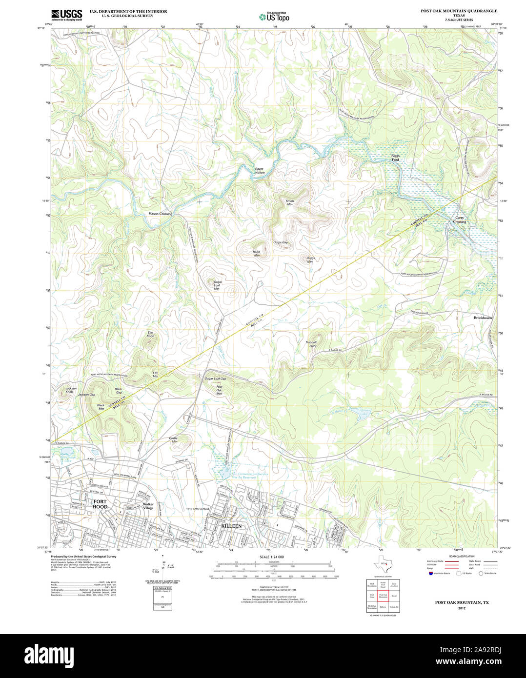Map of post texas hi-res stock photography and images - Alamy