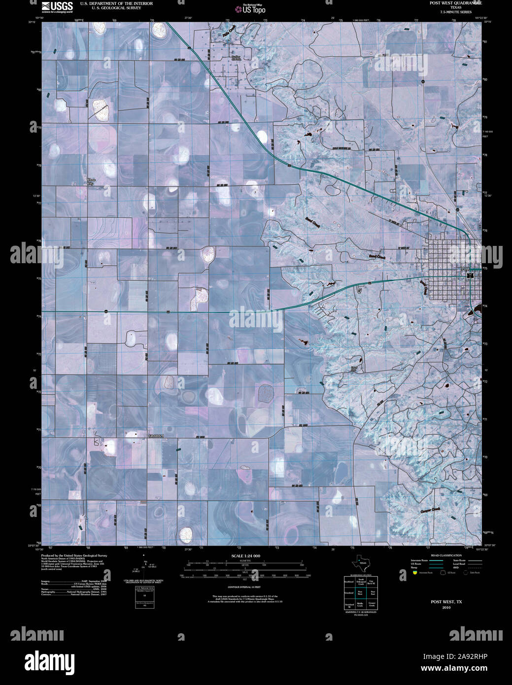 Map of post texas hi-res stock photography and images - Alamy
