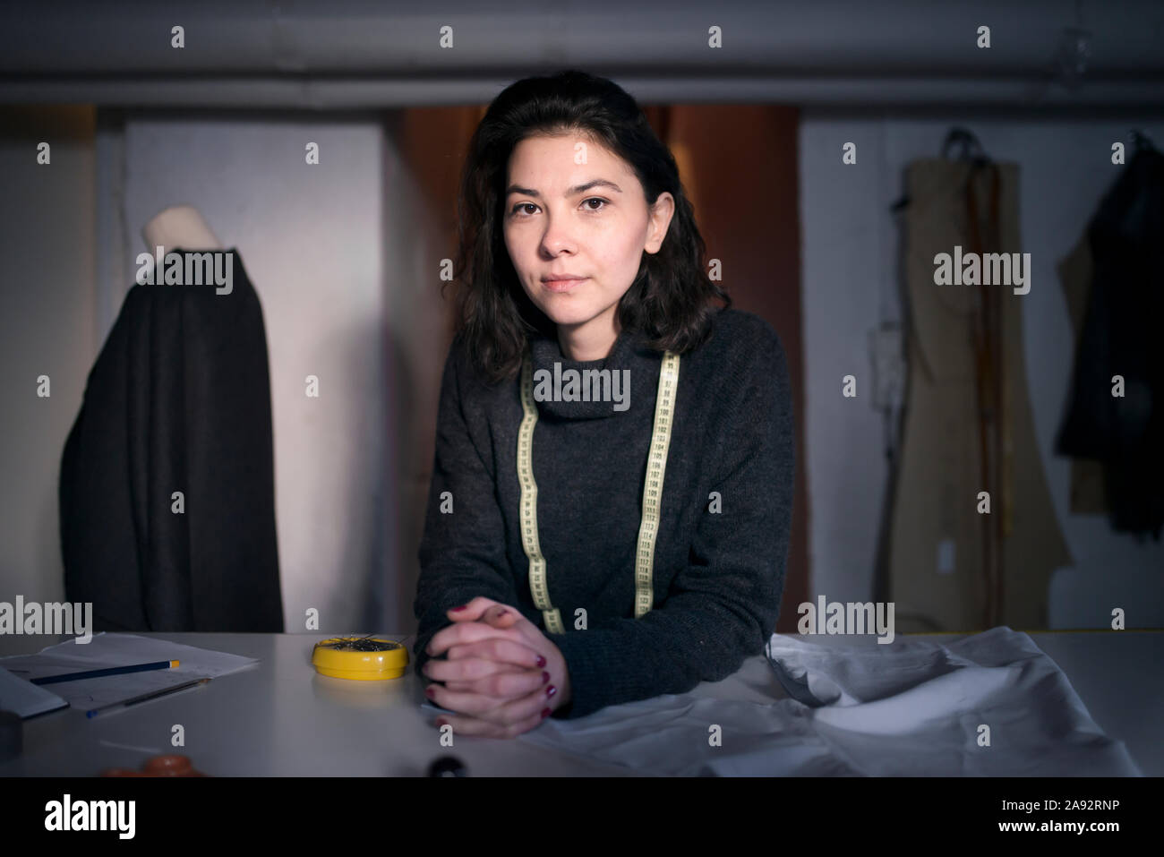 Portrait of tailor Stock Photo - Alamy