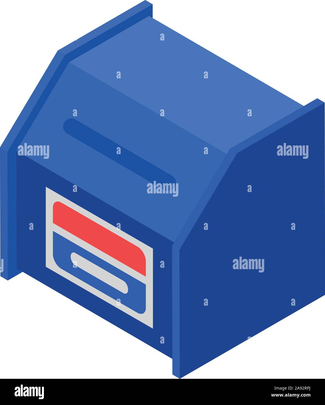 Blue mailbox icon, isometric style Stock Vector Image & Art - Alamy