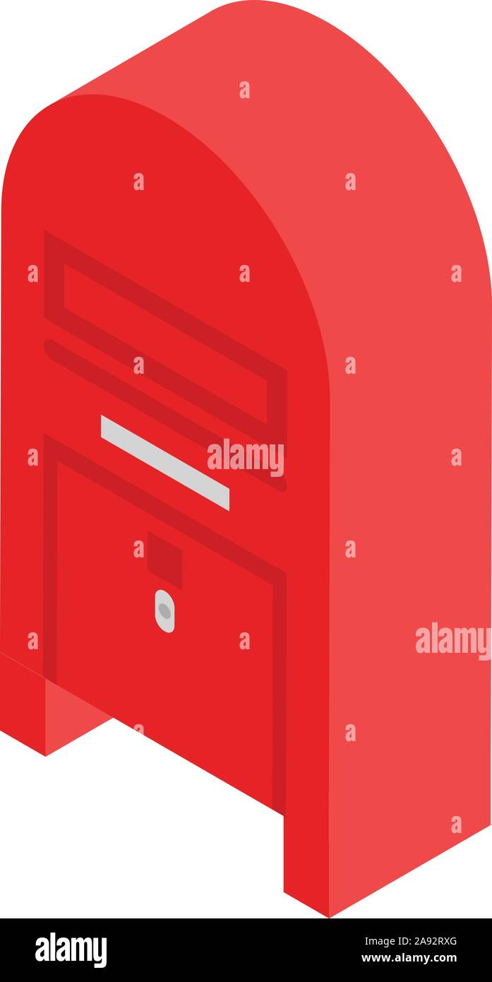 Red mailbox icon, isometric style Stock Vector Image & Art - Alamy