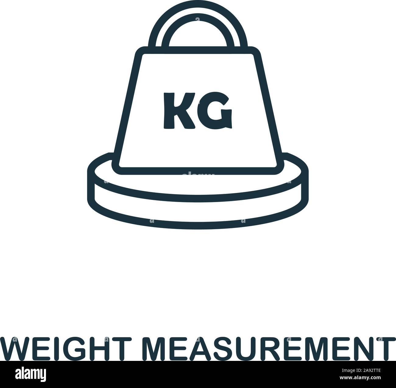 Weight Measurement icon outline style. Thin line creative Weight ...