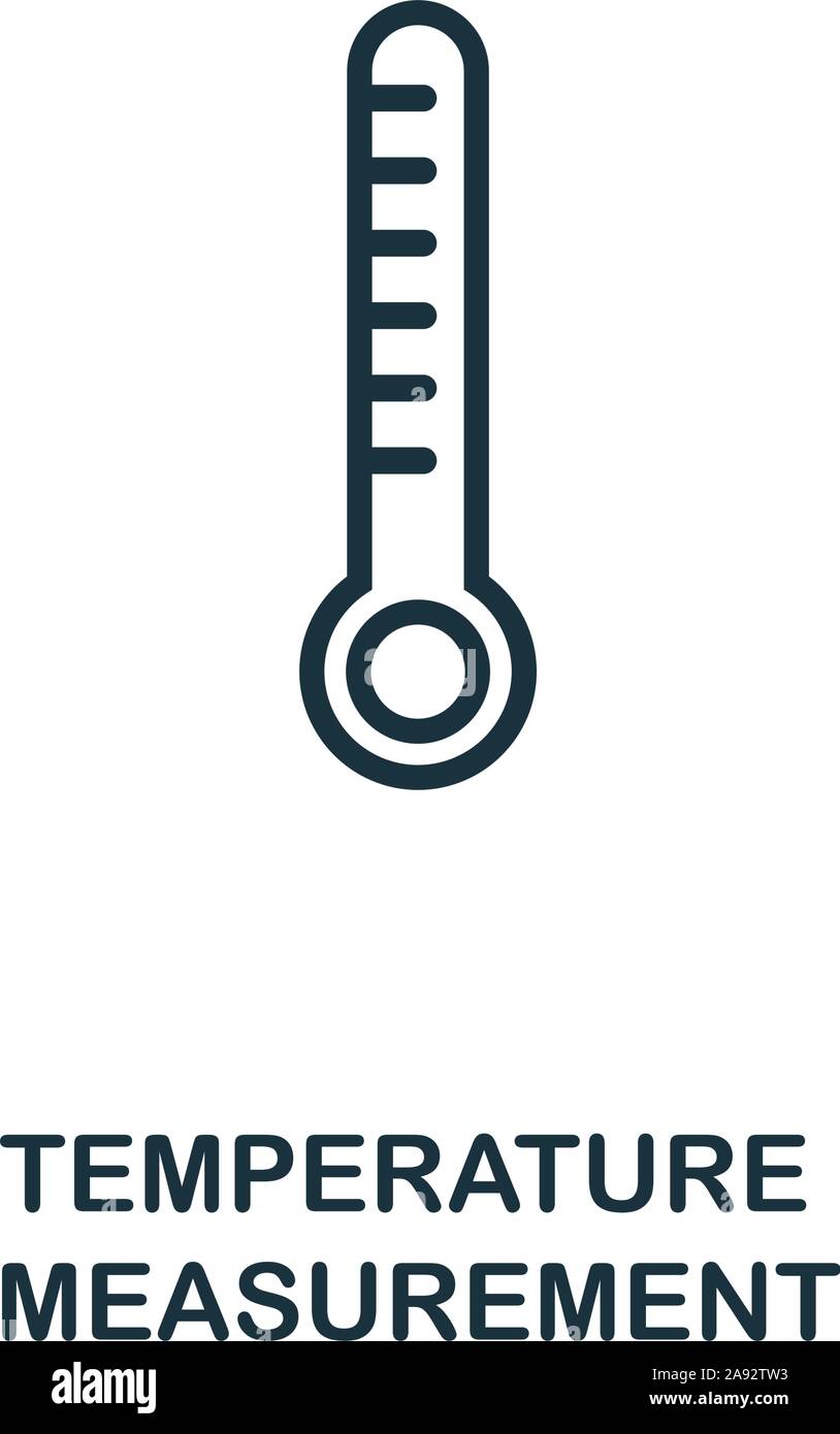 Temperature Measurement icon outline style. Thin line creative ...