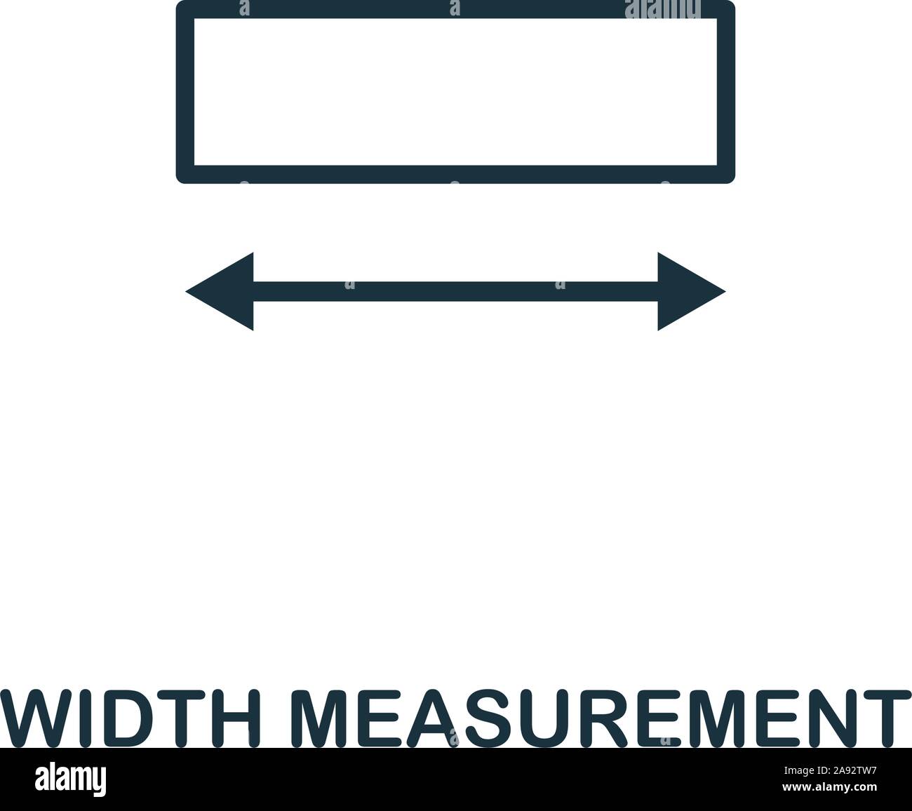 Width Measurement icon outline style. Thin line creative Width ...