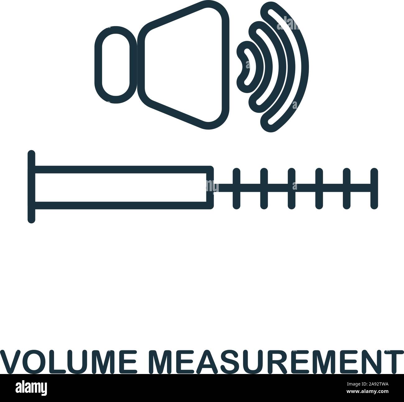 Volume Measurement icon outline style. Thin line creative Volume ...