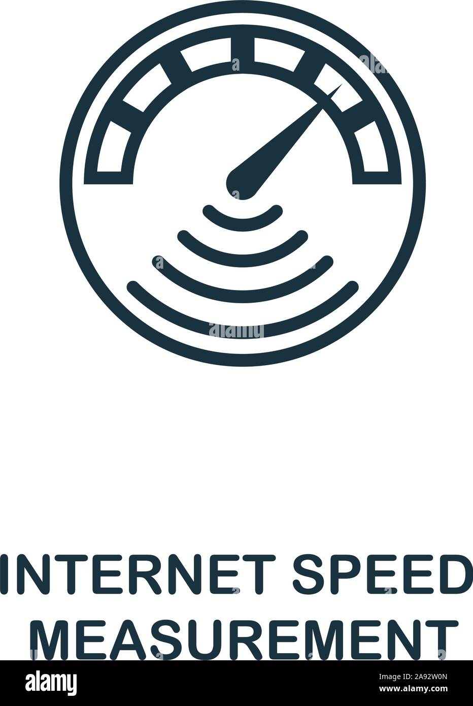 Internet Speed Measurement icon outline style. Thin line creative ...