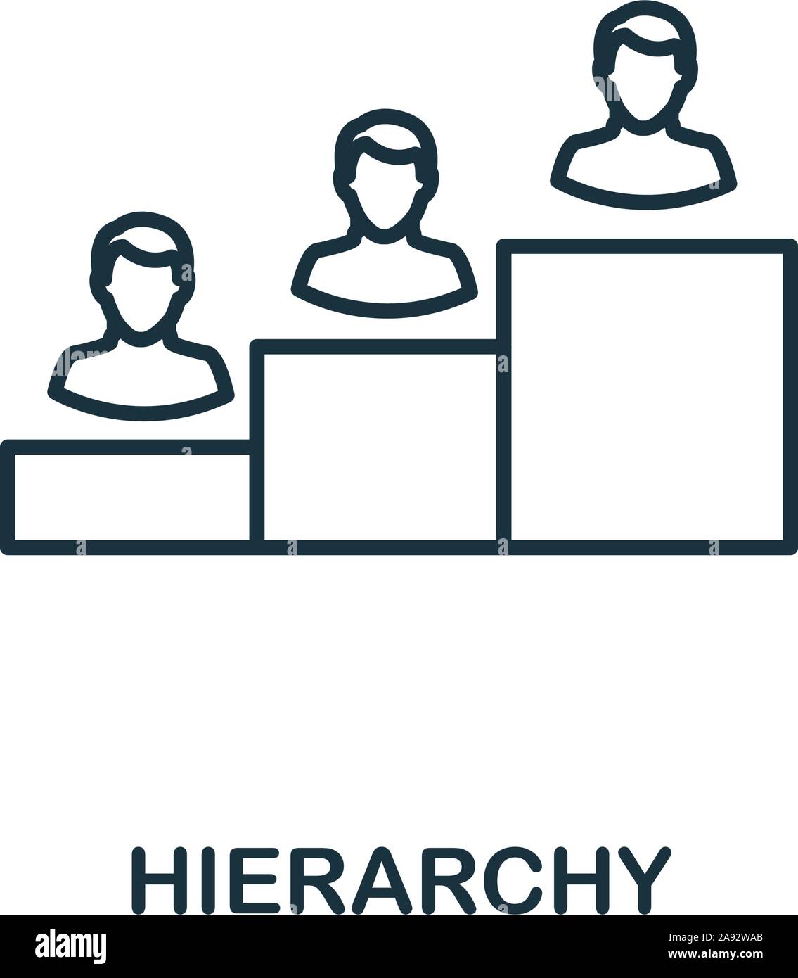 Hierarchy icon outline style. Thin line creative Hierarchy icon for ...