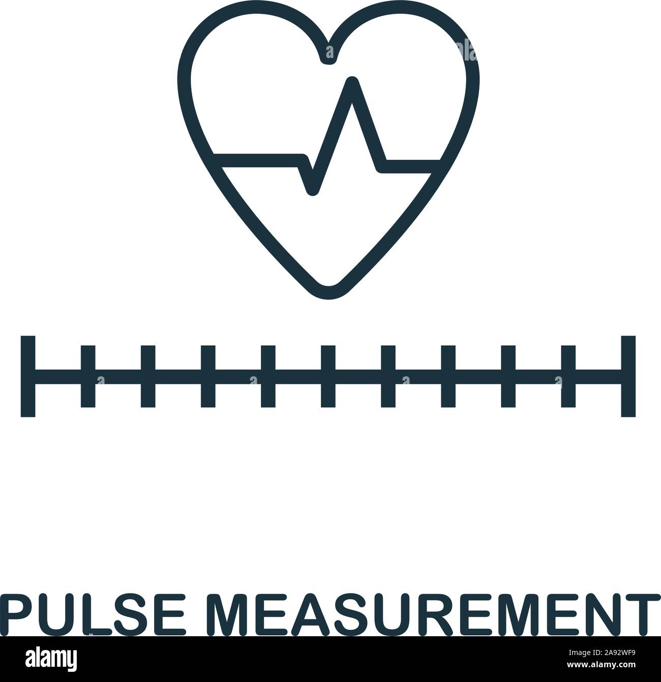 Pulse Measurement icon outline style. Thin line creative Pulse ...
