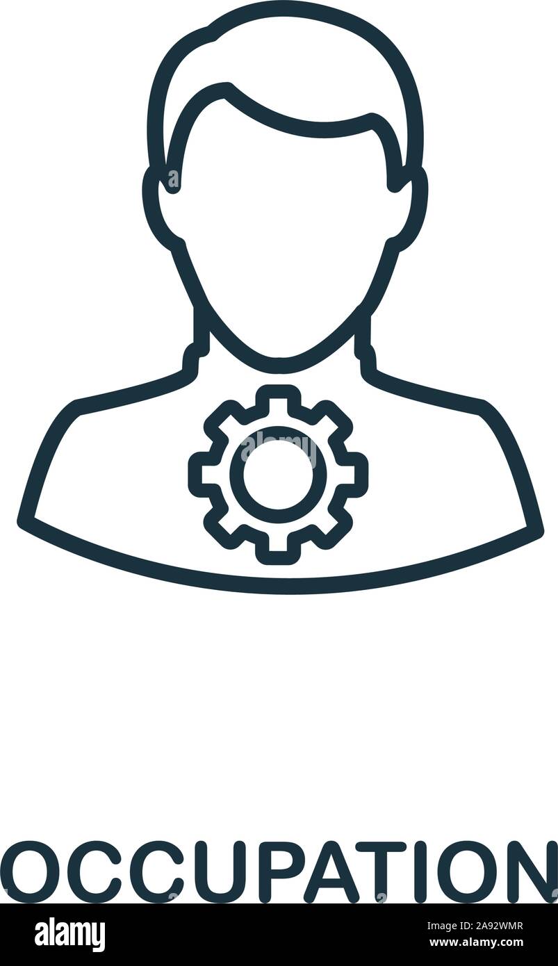 Occupation icon outline style. Thin line creative Occupation icon for ...