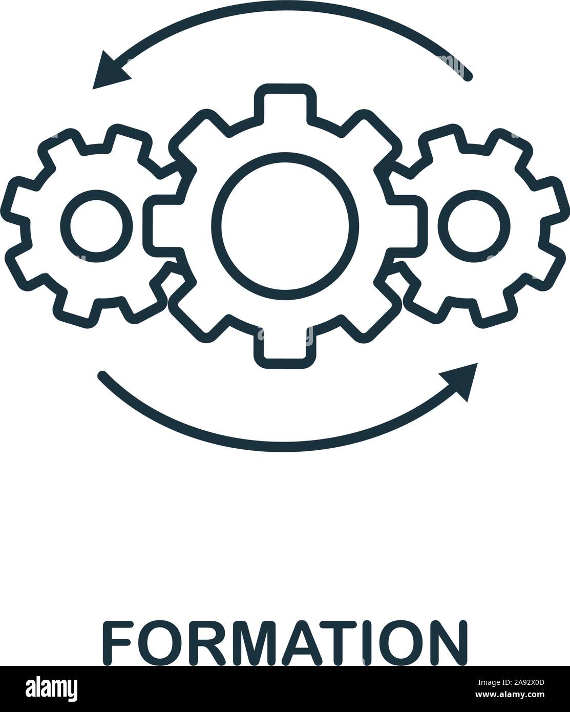 Formation icon outline style. Thin line creative Formation icon for ... Formation icon outline style. Thin line creative Formation icon for ...