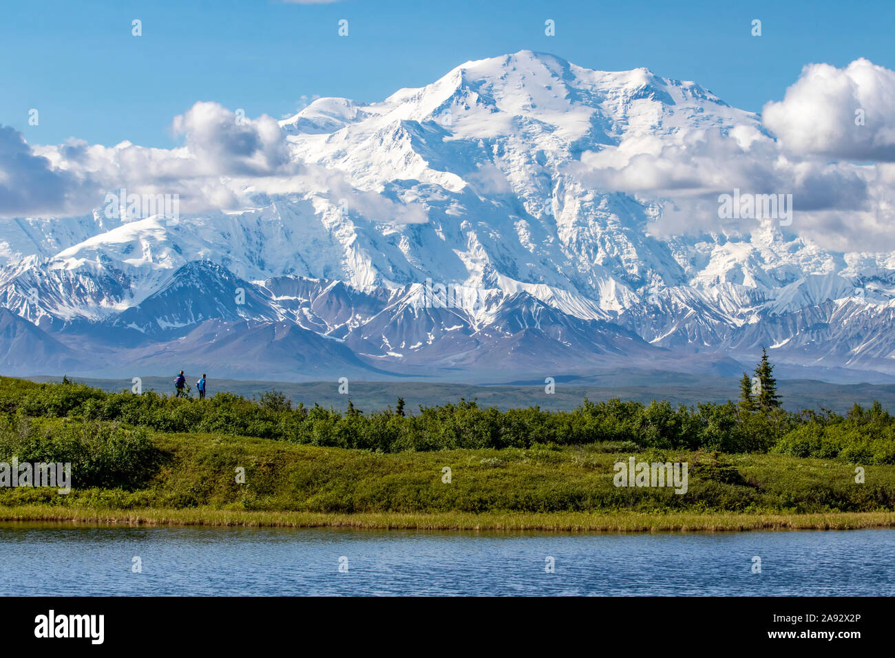 The mountain Denali in Denali National Park and Preserve, viewed from ...