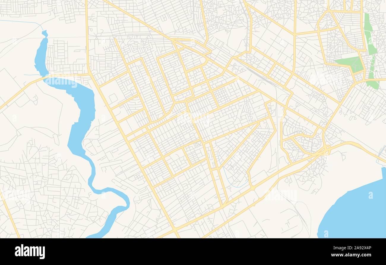 Printable street map of Matola, Mozambique. Map template for business ...