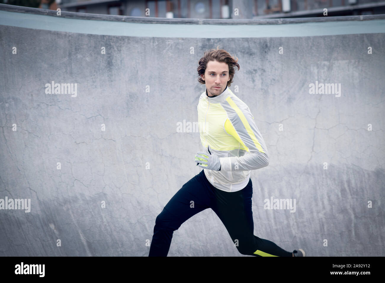 Young man training Stock Photo - Alamy