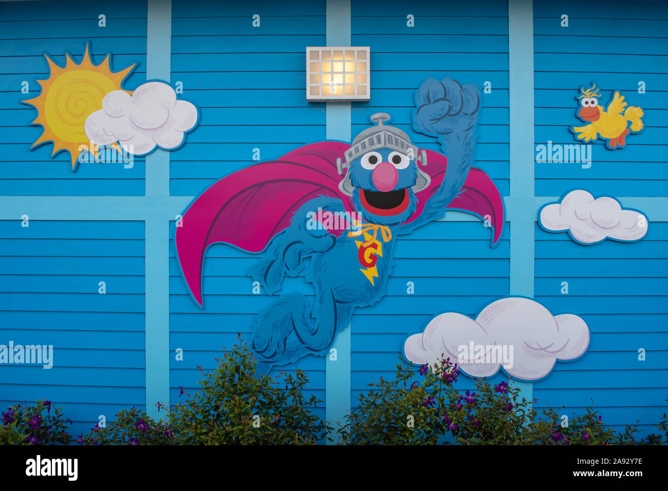 Orlando, Florida. November 06, 2019. Grover on wall painting at ...