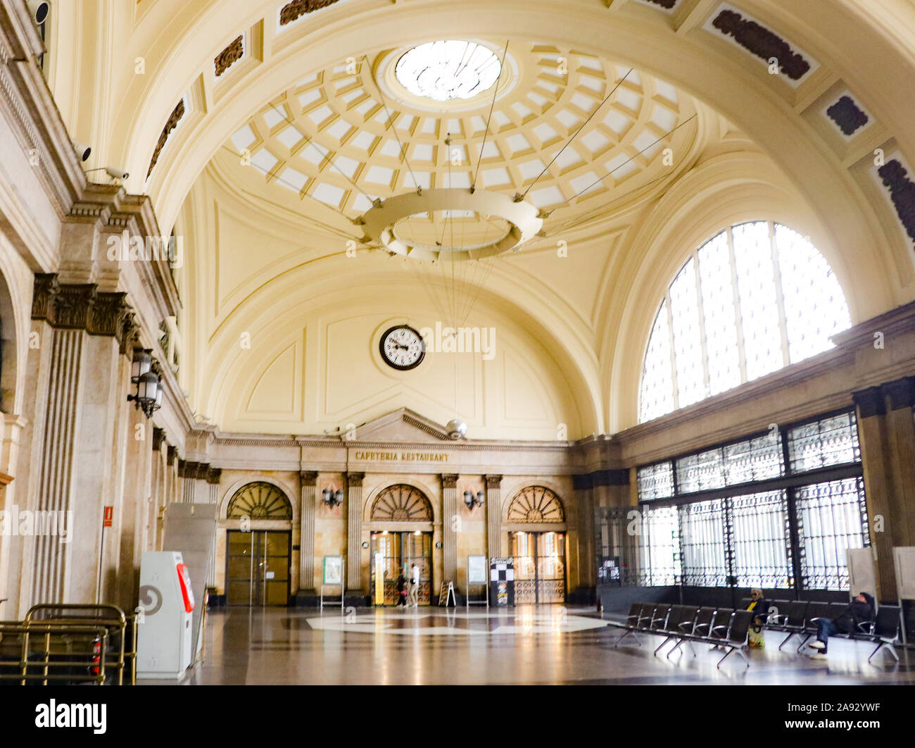 Waiting station at the Barcelona train station, the French station ...