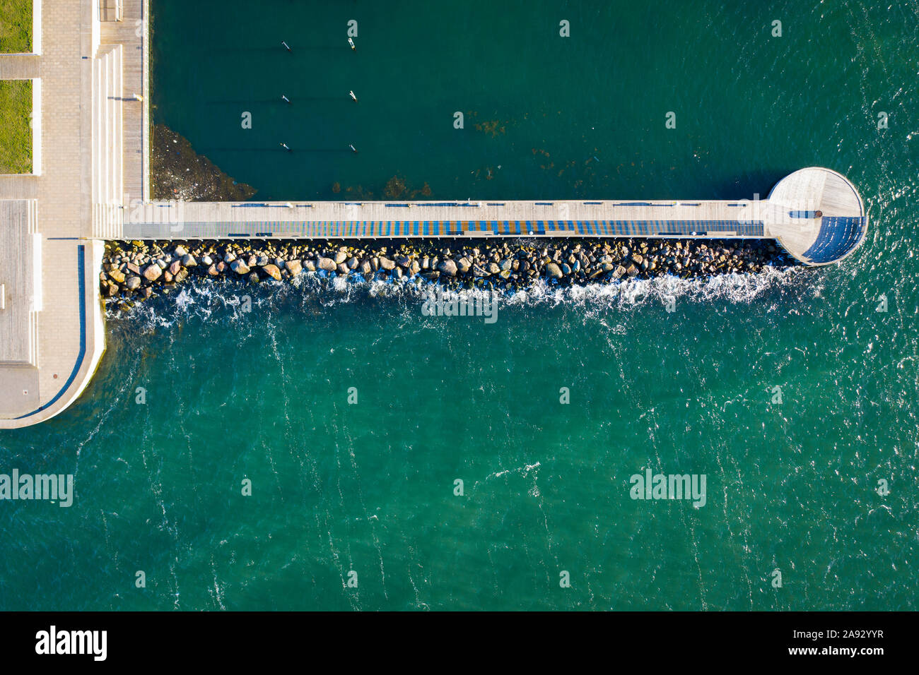 Aerial view of pier Stock Photo - Alamy