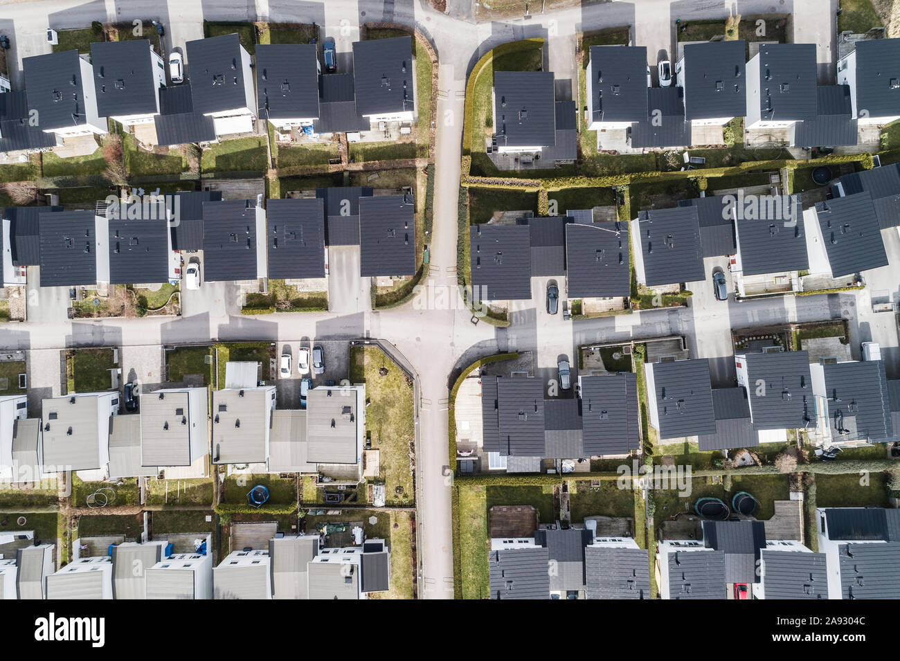 Aerial view of houses Stock Photo - Alamy