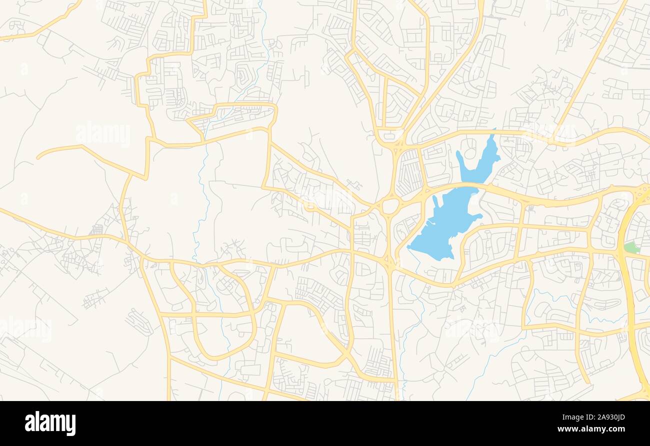 Printable street map of Abuja, Nigeria. Map template for business use ...