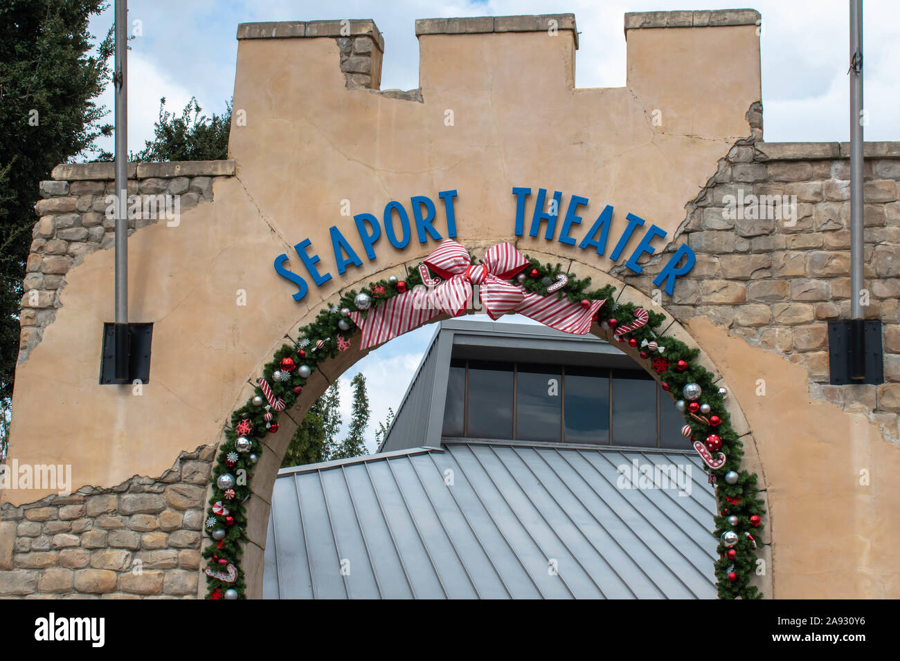 Orlando, Florida. November 06, 2019. Top view of Seaport Theater at ...