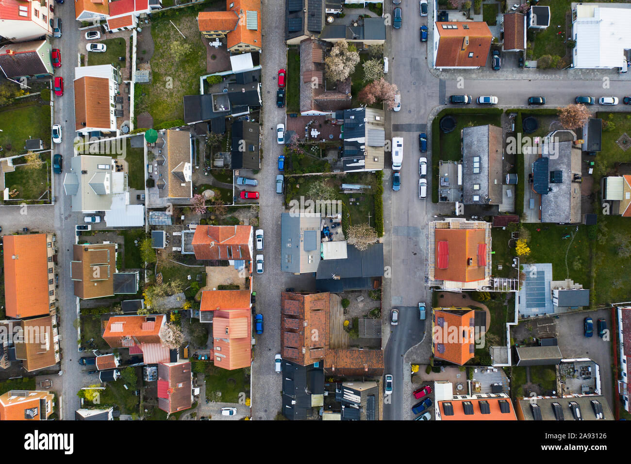 Aerial view of houses Stock Photo - Alamy