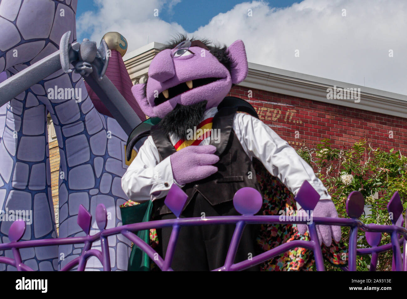 Orlando, Florida November 09, 2019. Count von Count in Sesame Street ...