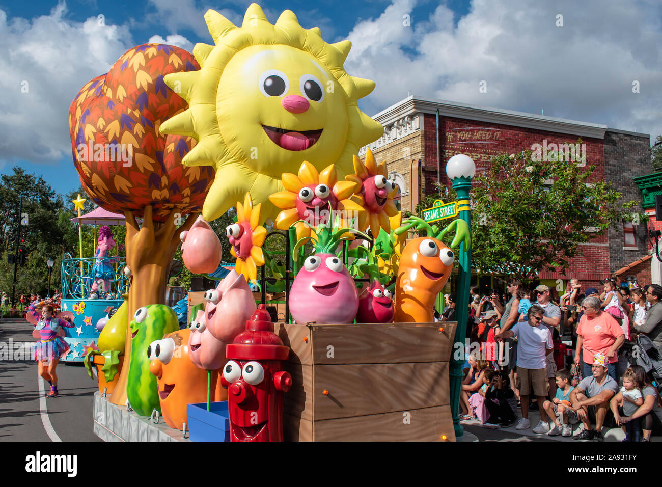 Orlando, Florida November 09, 2019. Colorful vegetables float in Sesame ...