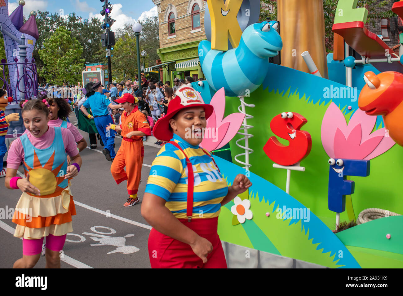 Orlando, Florida November 09, 2019. Dancer in Sesame Street Party ...