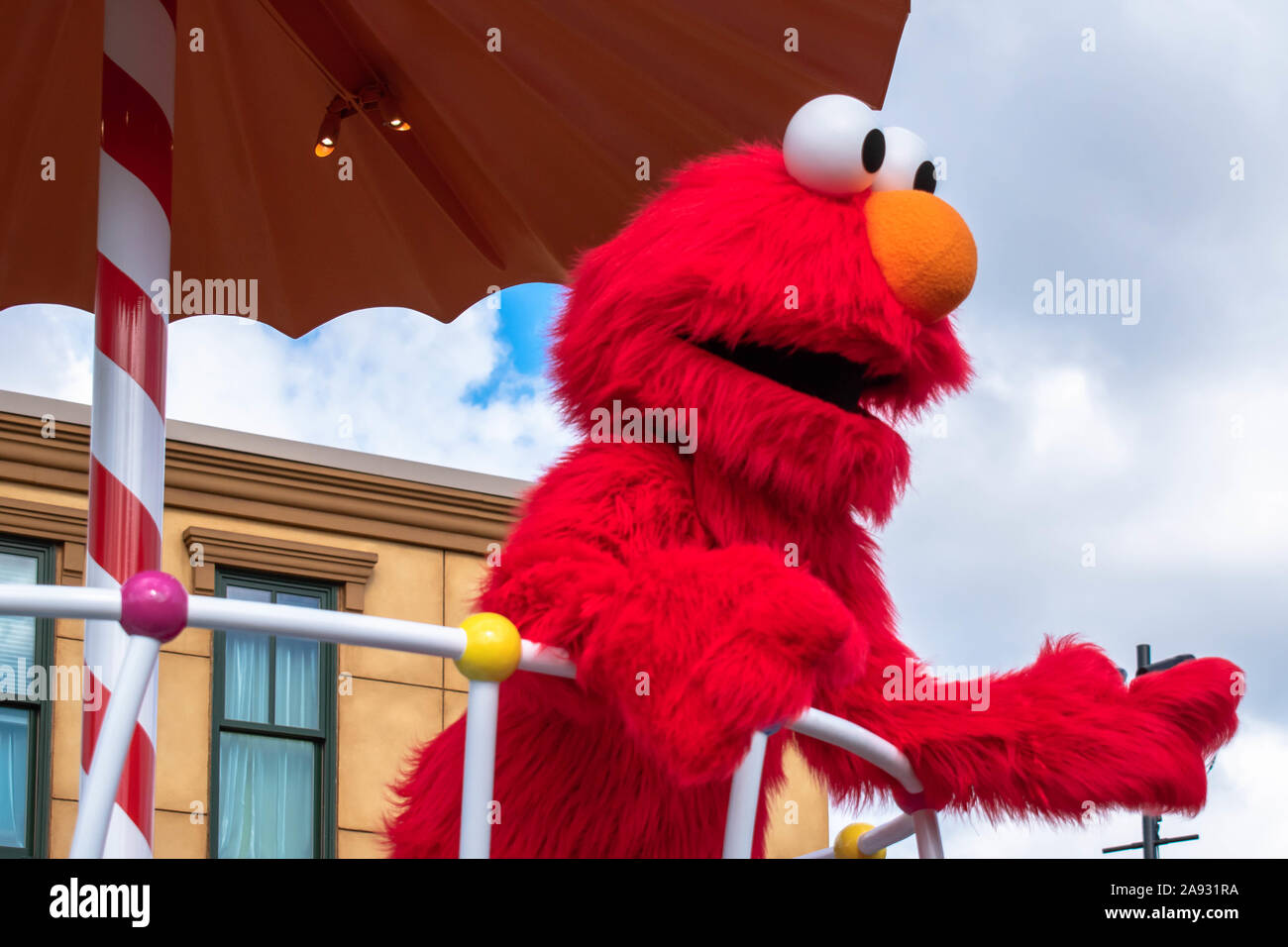 Orlando, Florida November 09, 2019. Elmo in Sesame Street Party Parade ...
