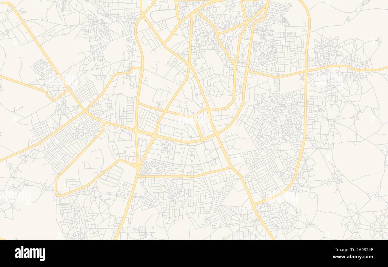 Printable street map of Sokoto, Nigeria. Map template for business use ...