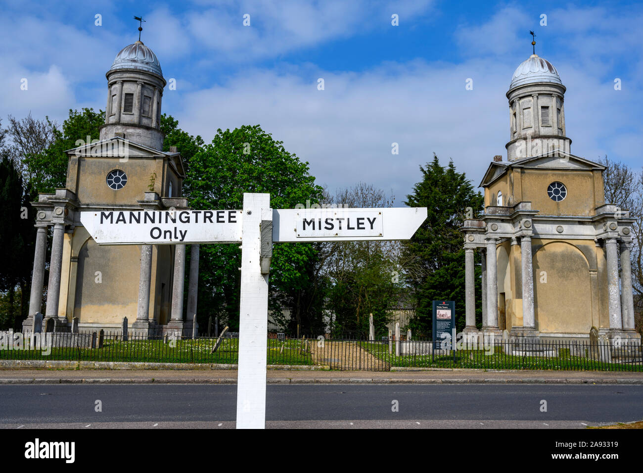Mistley Towers Essex UK Stock Photo - Alamy