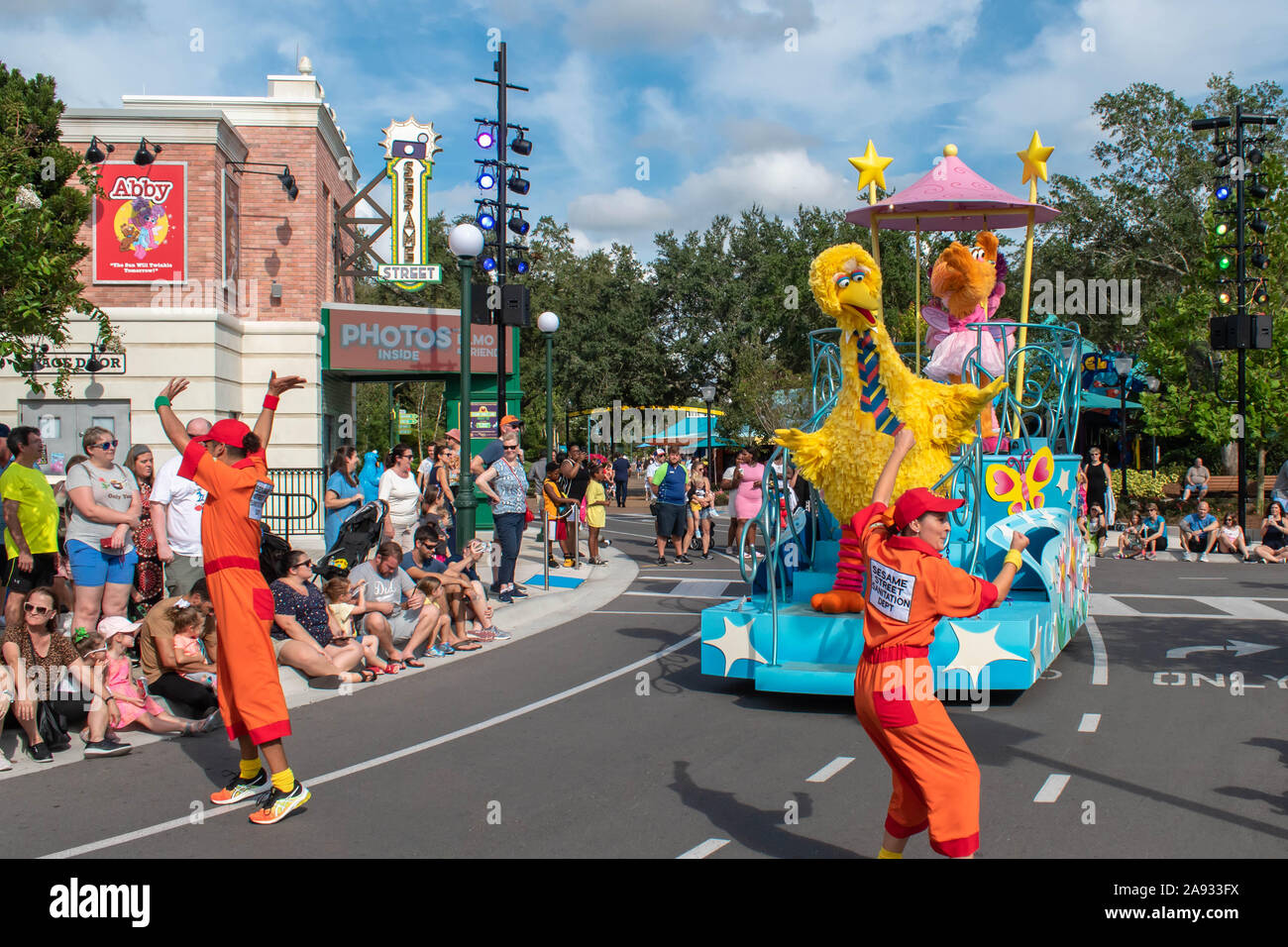 Orlando, Florida. November 06, 2019. Big Bird and dancers Sesame Street ...