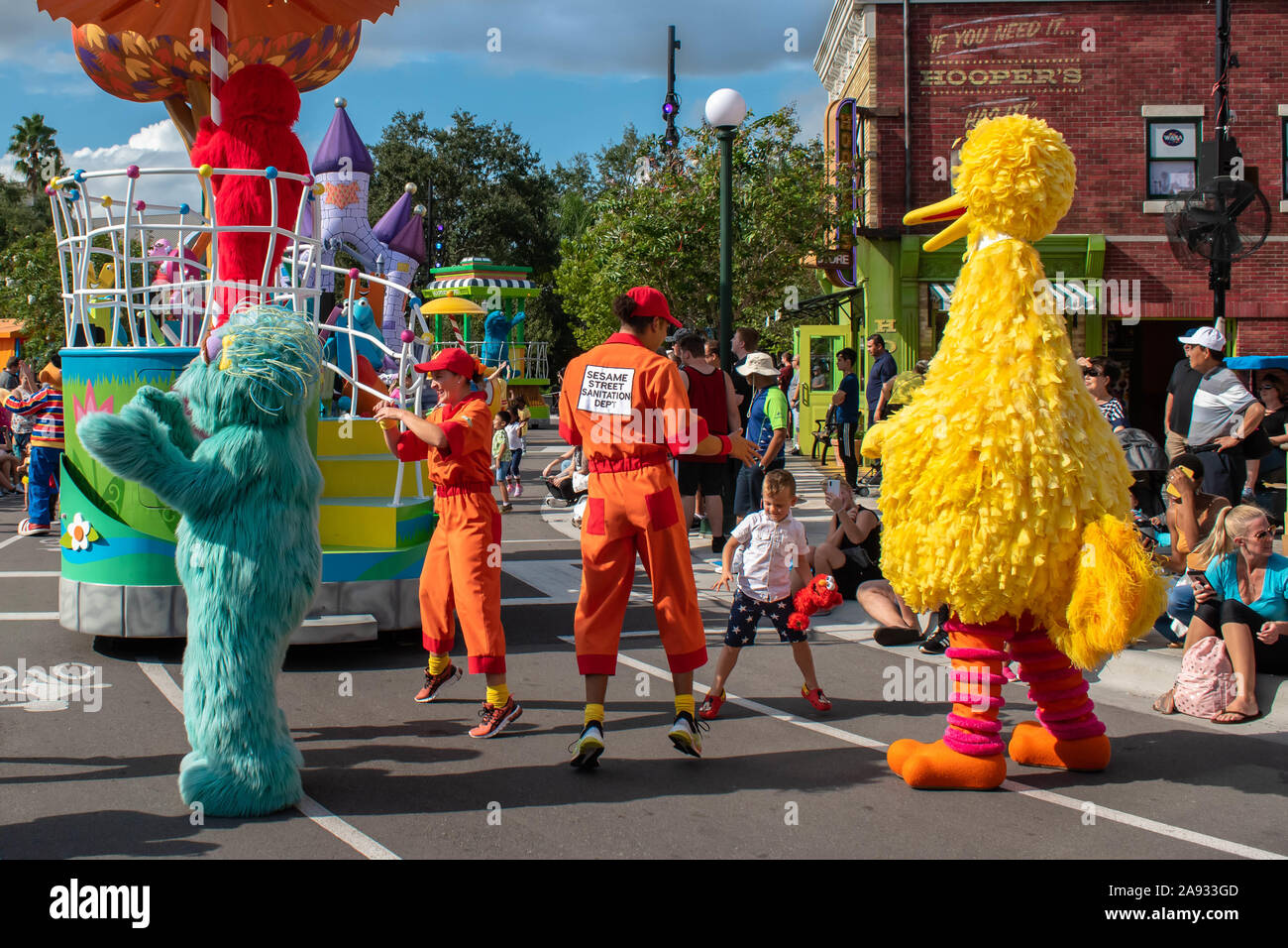 Orlando, Florida. November 06, 2019. Big Bird and Zoe dancing with ...