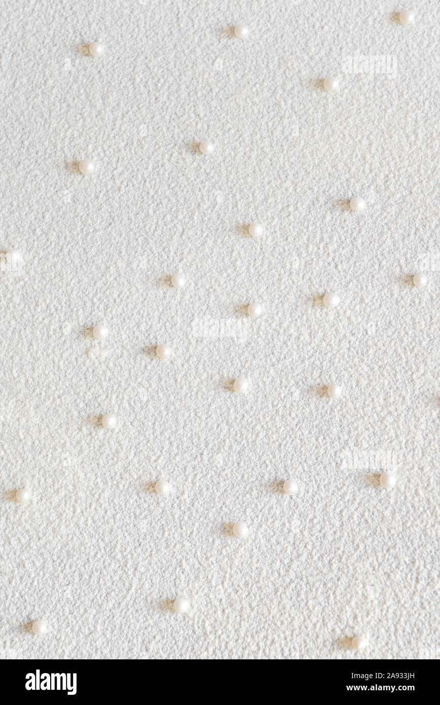 Snow background made from flour and sugar pearls Stock Photo - Alamy
