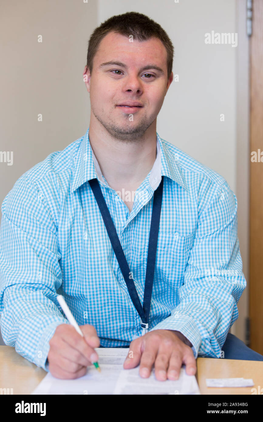 Male downs syndrome hi-res stock photography and images - Alamy