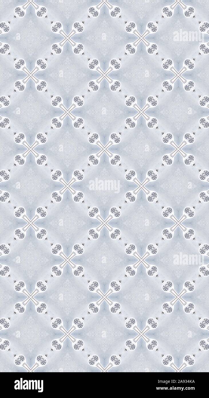 Seamless Pattern (Triangle shapes, White Star Light on Blue Textile ...