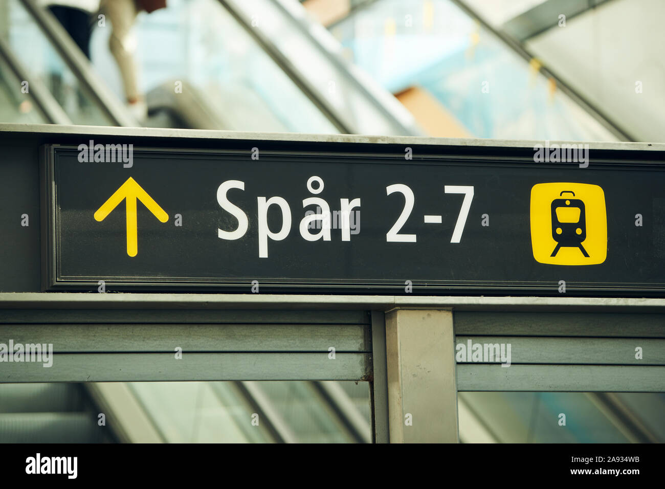 Directional sign train hi-res stock photography and images - Alamy