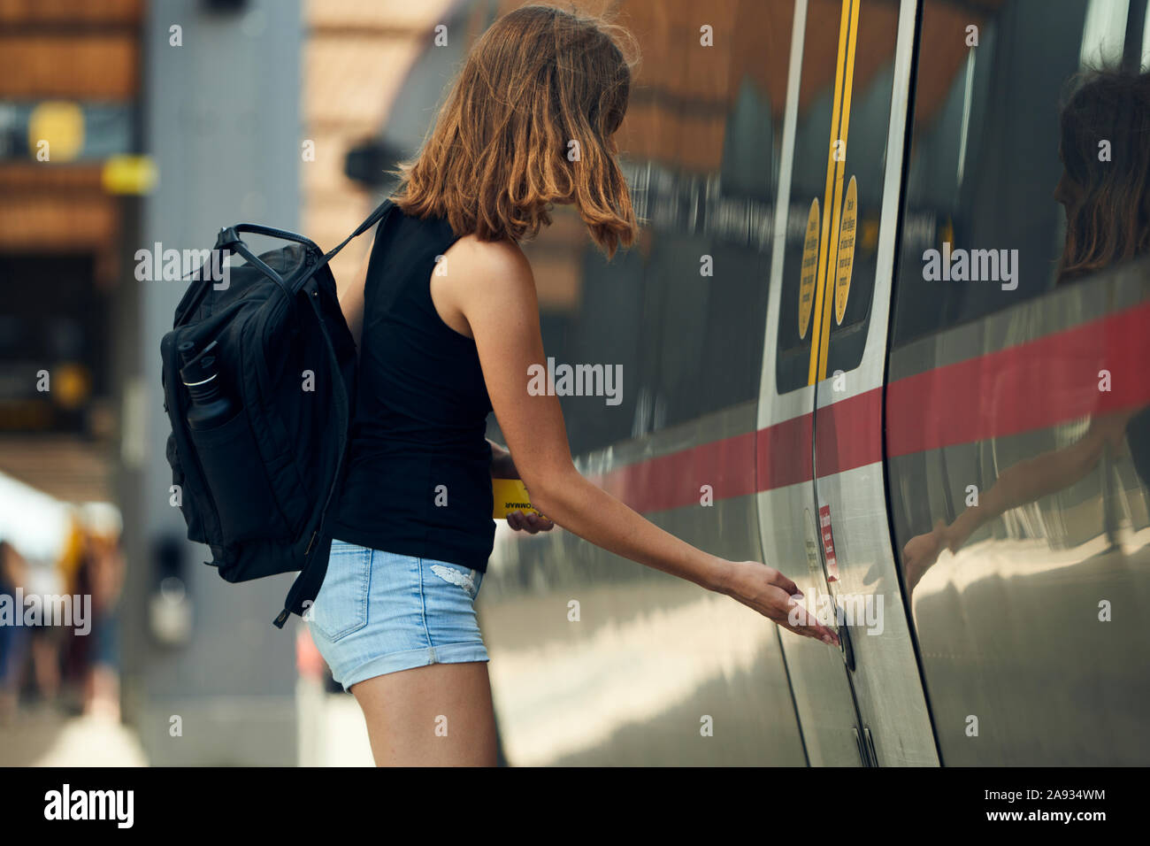Rucksack train station hi-res stock photography and images - Alamy