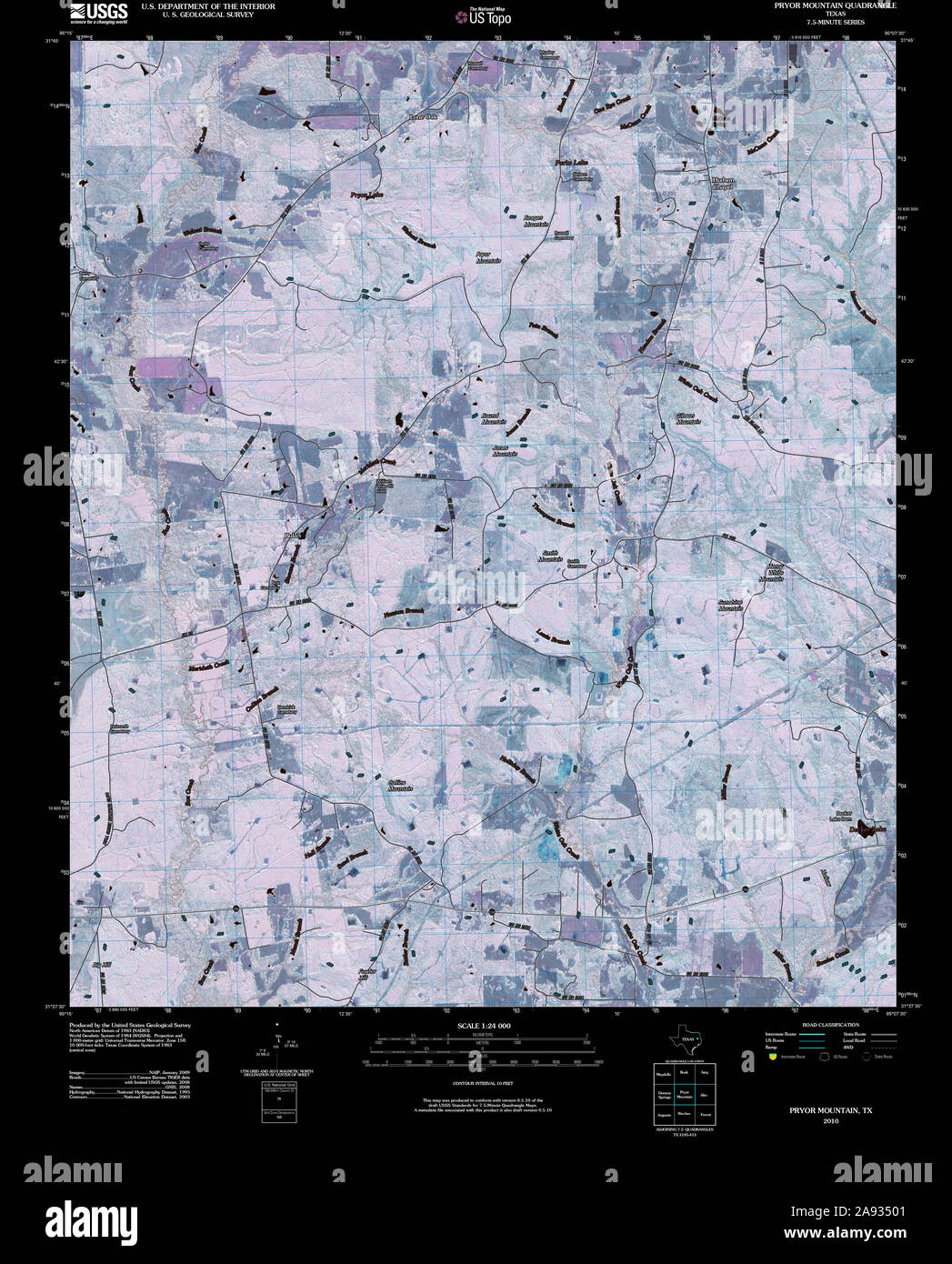 Pryor map hi-res stock photography and images - Alamy