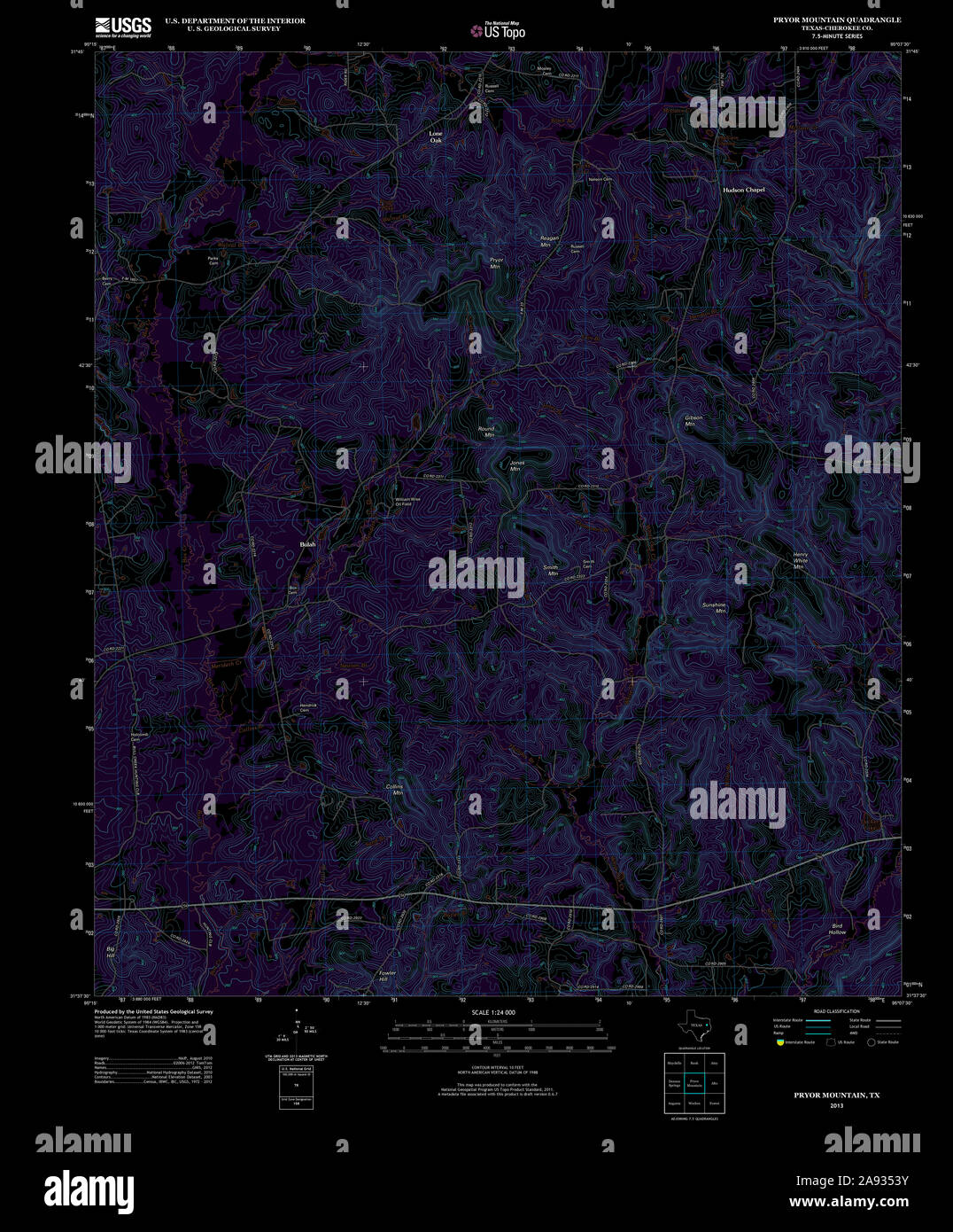 Map of pryor hi-res stock photography and images - Alamy