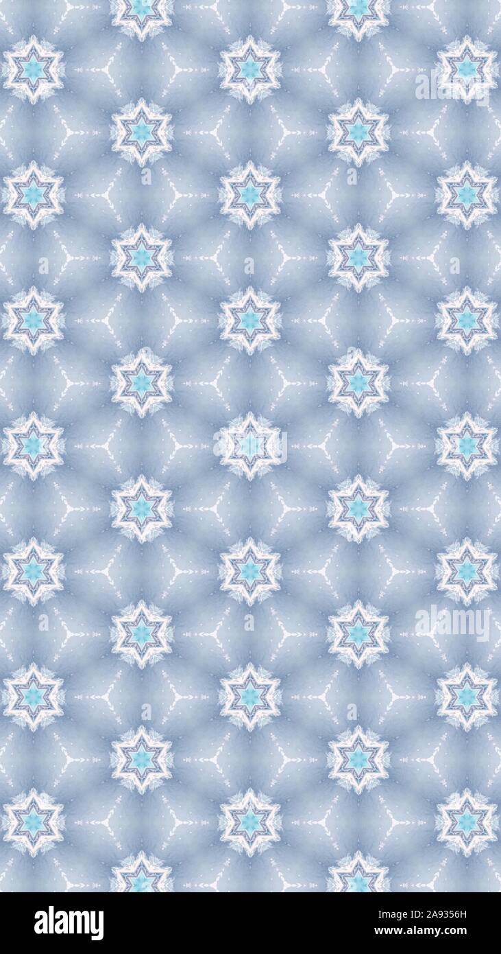 Seamless Pattern (Triangle shapes, White Star Light on Blue Textile ...