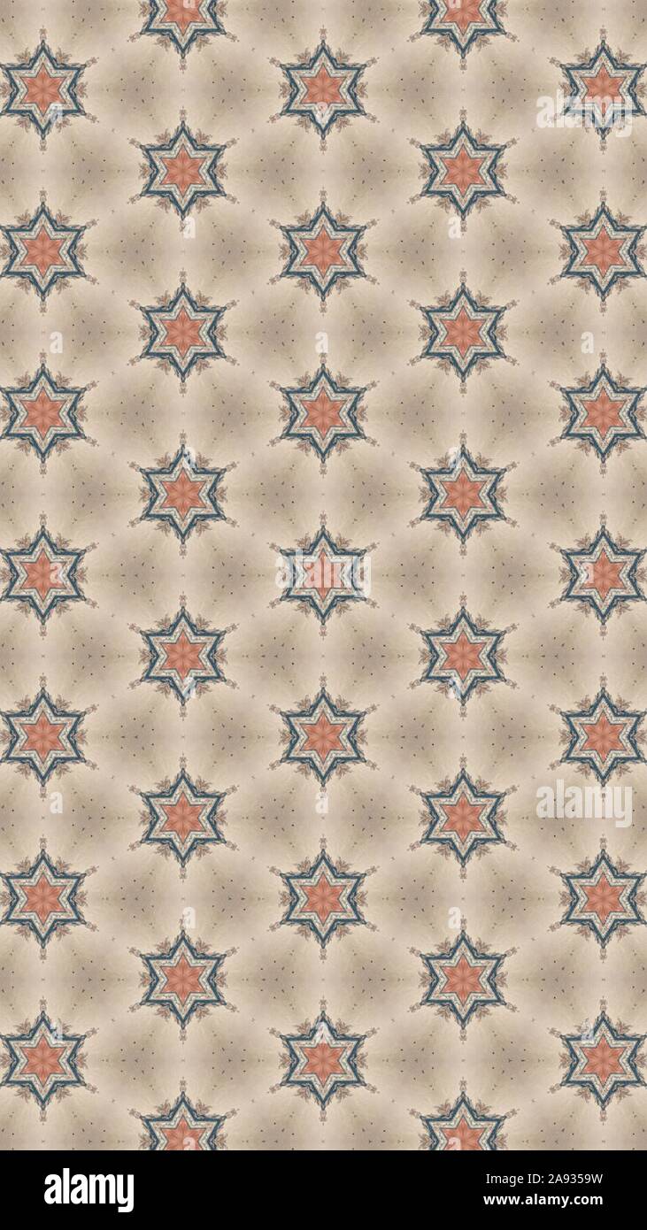 Seamless Pattern (Triangle shapes, White Star Light on Blue Textile ...