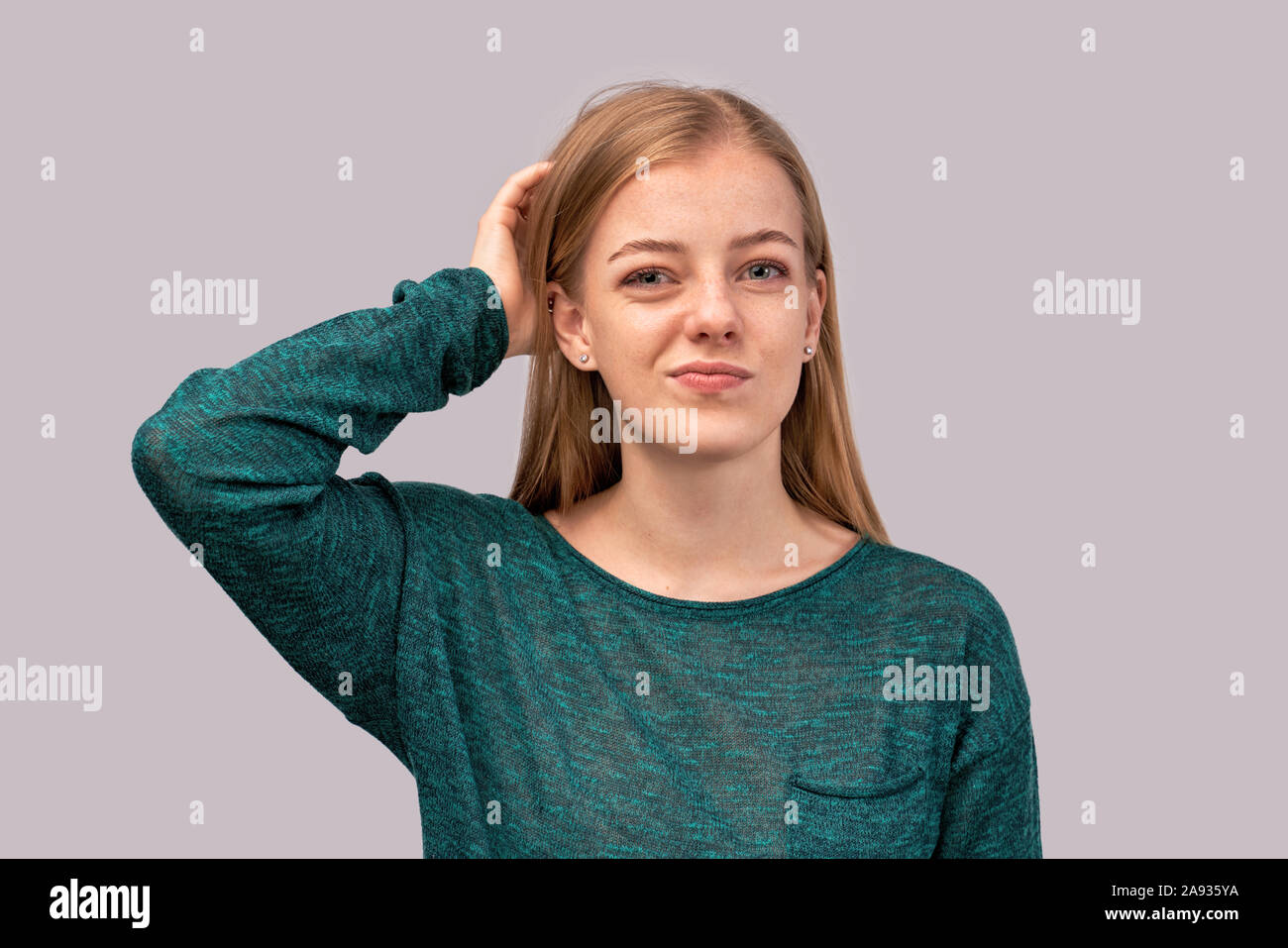 Ginger female employee hi-res stock photography and images - Alamy