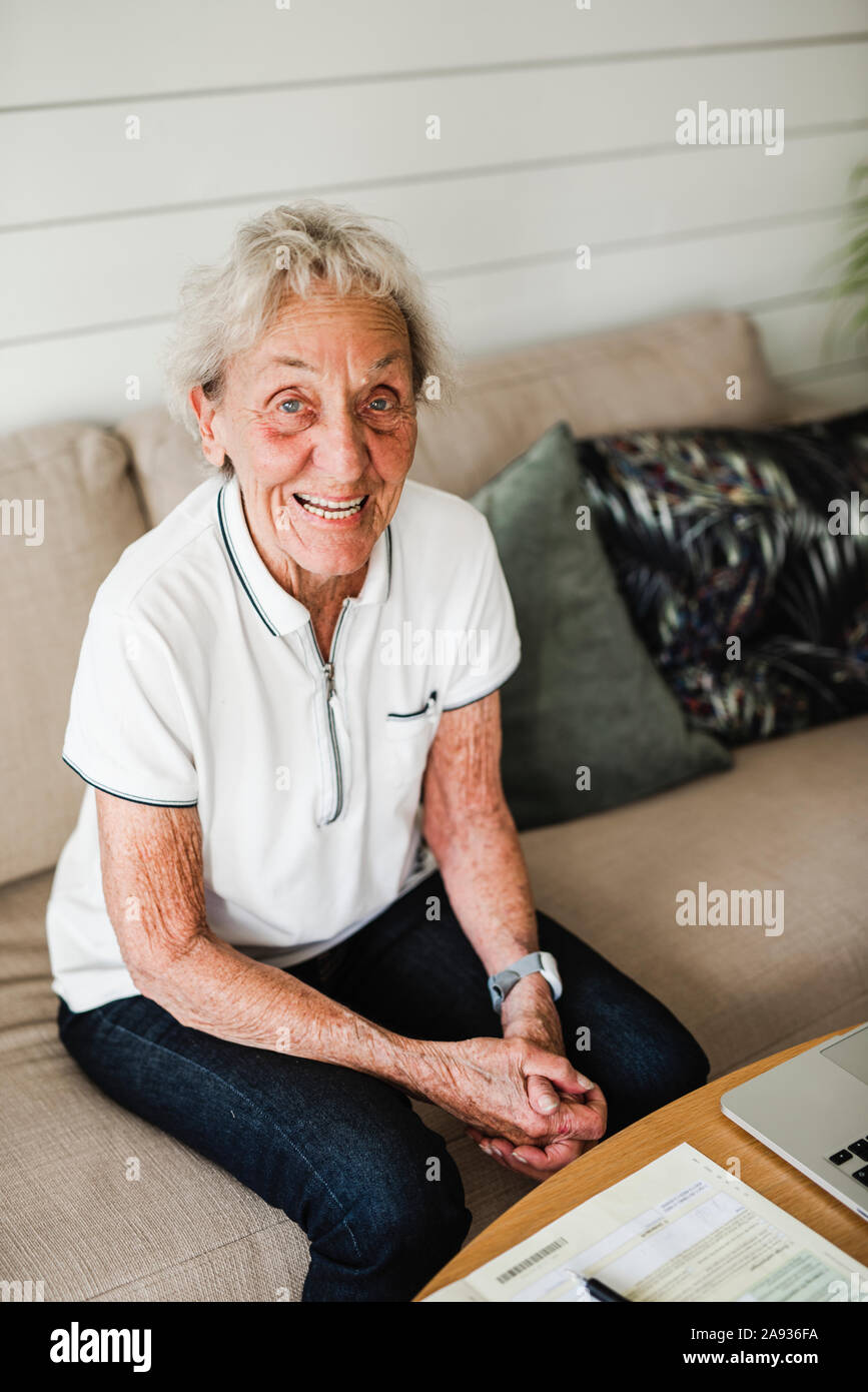 60 69 woman smiling hi-res stock photography and images - Alamy
