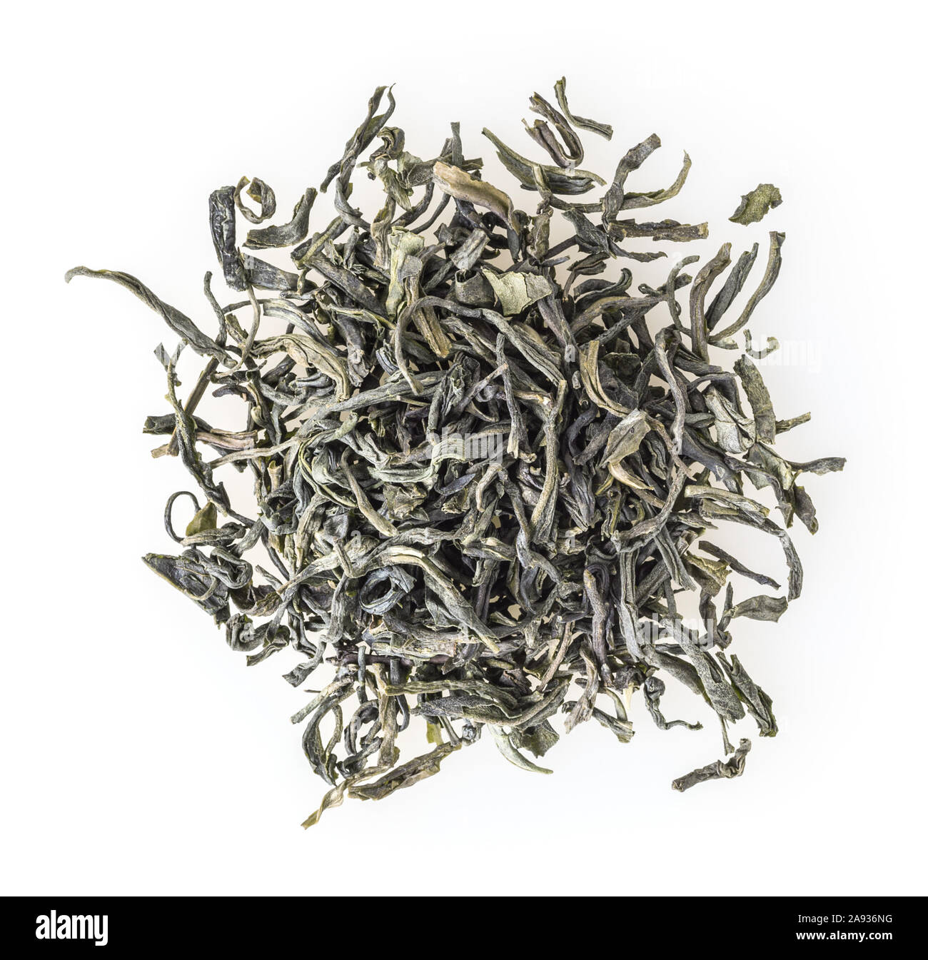 Green tea leaves isolated hi-res stock photography and images - Alamy